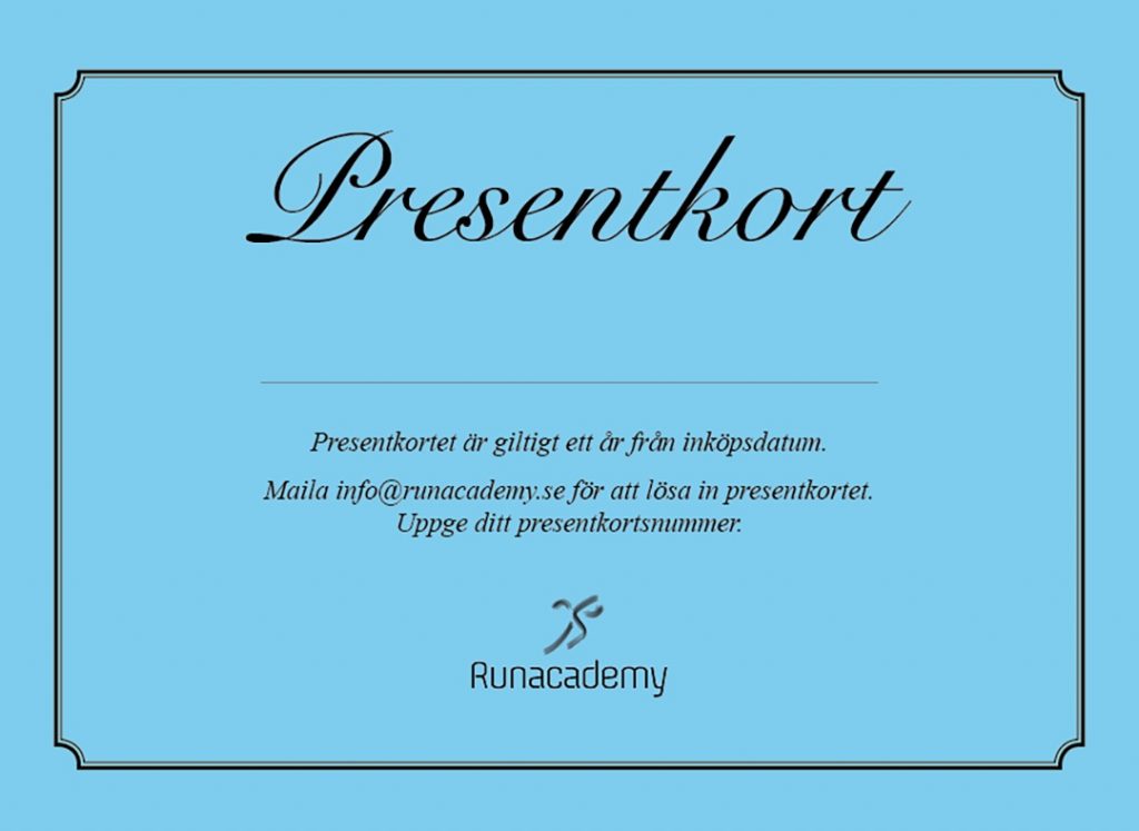 Presentkort - Runacademy